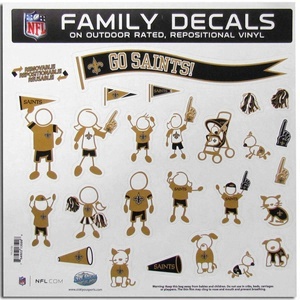 New Orleans Saints - 11x11 Large Family Decal Set at Sticker Shoppe