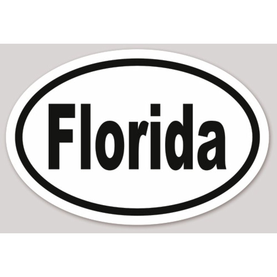 Florida - Oval Sticker at Sticker Shoppe