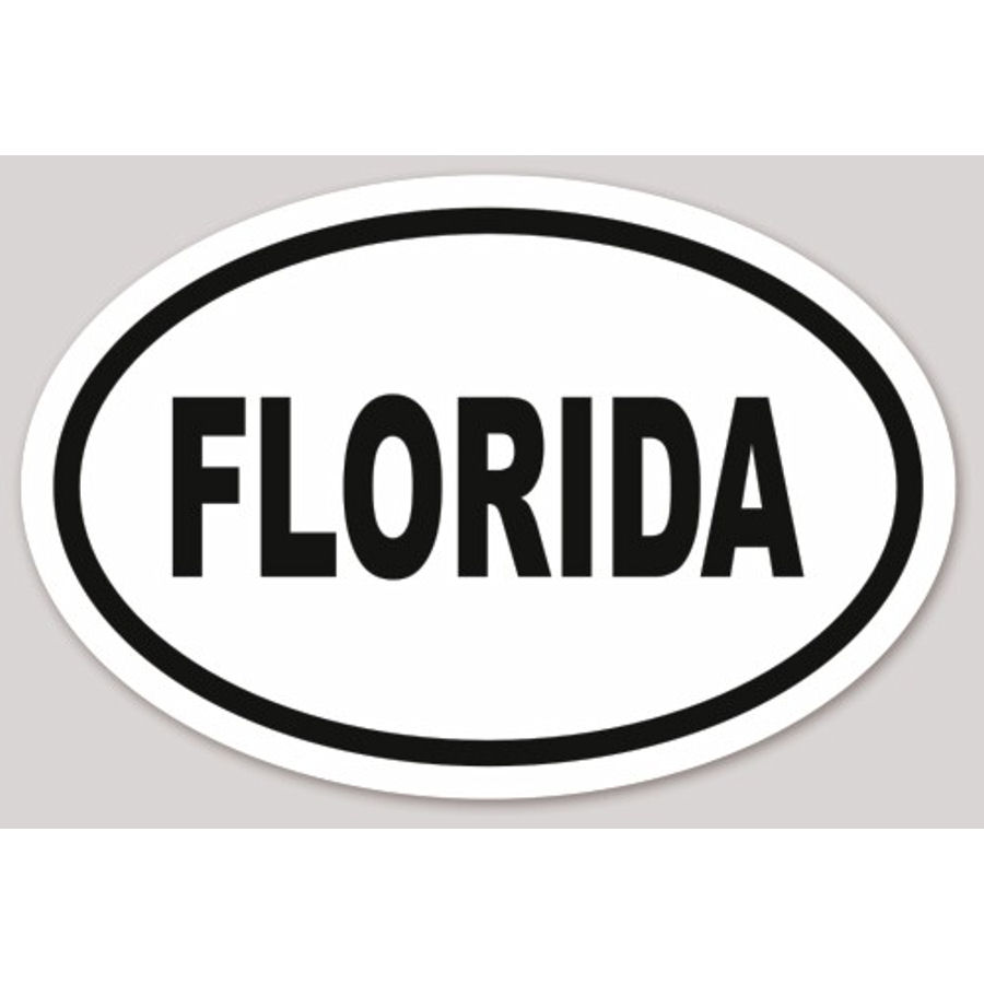 FLORIDA - Oval Sticker at Sticker Shoppe