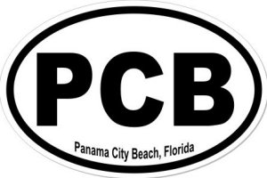 Panama City Beach Florida - Oval Sticker at Sticker Shoppe