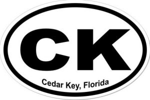 Cedar Key Florida - Oval Sticker at Sticker Shoppe