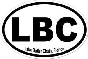 Lake Butler Chain Florida - Oval Sticker at Sticker Shoppe