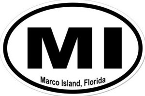 Marco Island Florida - Oval Sticker at Sticker Shoppe