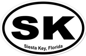 Siesta Key Florida - Oval Sticker at Sticker Shoppe