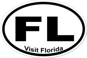 Visit Florida - Oval Sticker at Sticker Shoppe