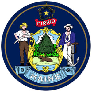 State Of Maine - Round Reflective Sticker at Sticker Shoppe