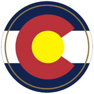 State Of Colorado - Round Reflective Sticker at Sticker Shoppe
