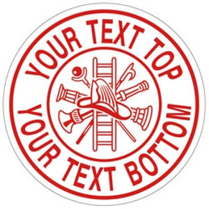 Custom Firefighter Scramble - Round Reflective Sticker at Sticker Shoppe