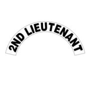 2nd Lieutenant - Standard Reflective Helmet Crescent Rocker at Sticker ...
