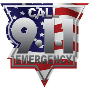 Call 911 Wavy American United States Flag - Reflective Sticker at ...