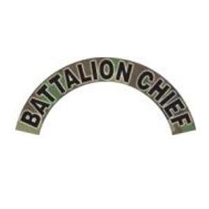 Battalion Chief - Green Camo Reflective Helmet Crescent Rocker at ...