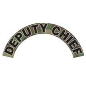 Deputy Chief - Green Camo Reflective Helmet Crescent Rocker at Sticker ...