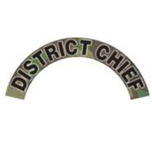 District Chief - Green Camo Reflective Helmet Crescent Rocker at ...