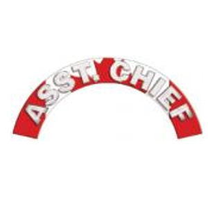 Asst. Chief - Canadian Reflective Helmet Crescent Rocker at Sticker Shoppe