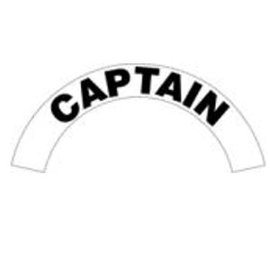 Captain - Standard Reflective Helmet Crescent Rocker at Sticker Shoppe