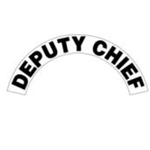 Deputy Chief - Standard Reflective Helmet Crescent Rocker at Sticker Shoppe
