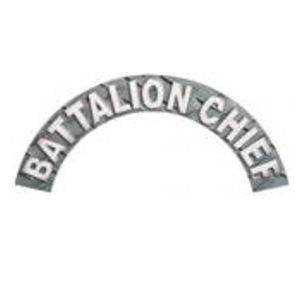Battalion Chief - Diamond Plate Reflective Helmet Crescent Rocker at ...