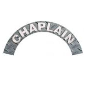 Chaplain - Diamond Plate Reflective Helmet Crescent Rocker at Sticker ...