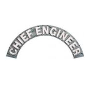 Chief Engineer - Diamond Plate Reflective Helmet Crescent Rocker at ...