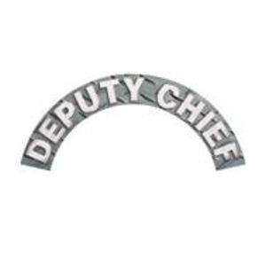 Deputy Chief - Diamond Plate Reflective Helmet Crescent Rocker at ...