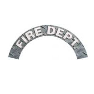 Fire Dept. - Diamond Plate Reflective Helmet Crescent Rocker at Sticker ...