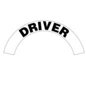 Driver - Standard Reflective Helmet Crescent Rocker at Sticker Shoppe