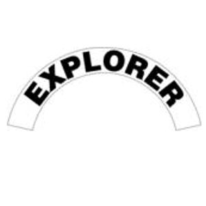 Explorer - Standard Reflective Helmet Crescent Rocker at Sticker Shoppe
