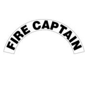 Fire Captain - Standard Reflective Helmet Crescent Rocker at Sticker Shoppe