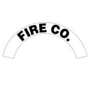 Fire Co. - Standard Reflective Helmet Crescent Rocker at Sticker Shoppe