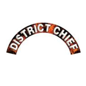 District Chief - Fire/Flame Reflective Helmet Crescent Rocker at ...