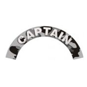 Captain - Grey Camo Reflective Helmet Crescent Rocker at Sticker Shoppe