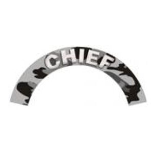 Chief - Grey Camo Reflective Helmet Crescent Rocker at Sticker Shoppe