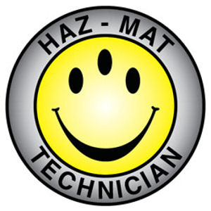 Haz Mat Technician 3 Eyes Smile - Round Reflective Sticker at Sticker ...