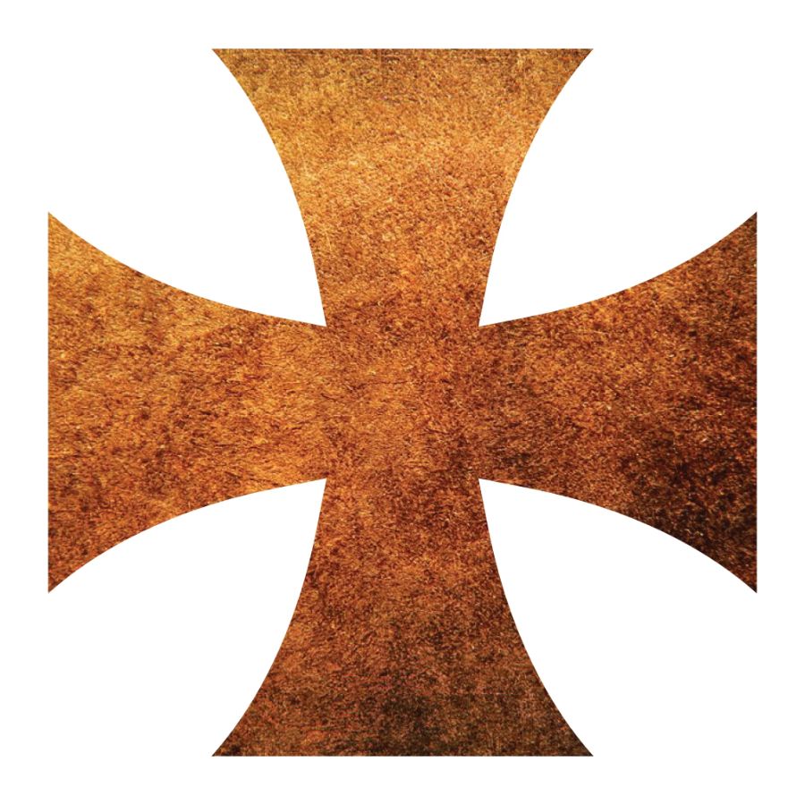 Rusted Metal Iron Cross - Reflective Sticker at Sticker Shoppe