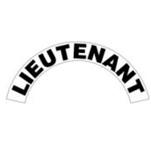 Lieutenant - Standard Reflective Helmet Crescent Rocker at Sticker Shoppe