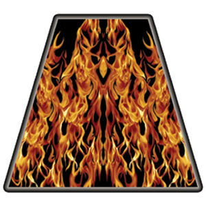 Orange Fire - Tetrahedron Reflective Sticker at Sticker Shoppe