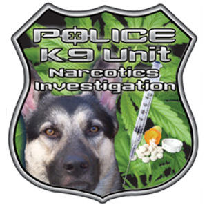 Police K9 Unit Narcotics Investigation Shield - Reflective Sticker at ...