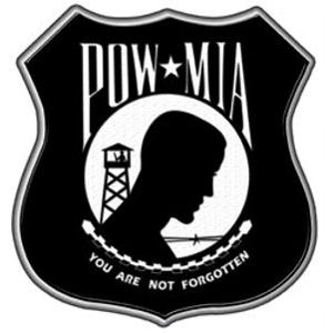 Pow Mia Police Shield - Reflective Sticker at Sticker Shoppe