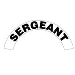 Sergeant - Standard Reflective Helmet Crescent Rocker at Sticker Shoppe