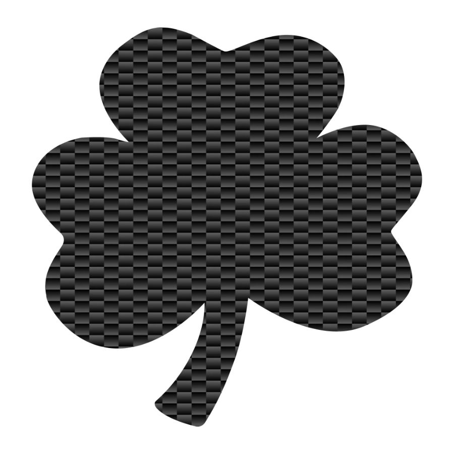 Carbon Fiber Shamrock - Reflective Sticker at Sticker Shoppe