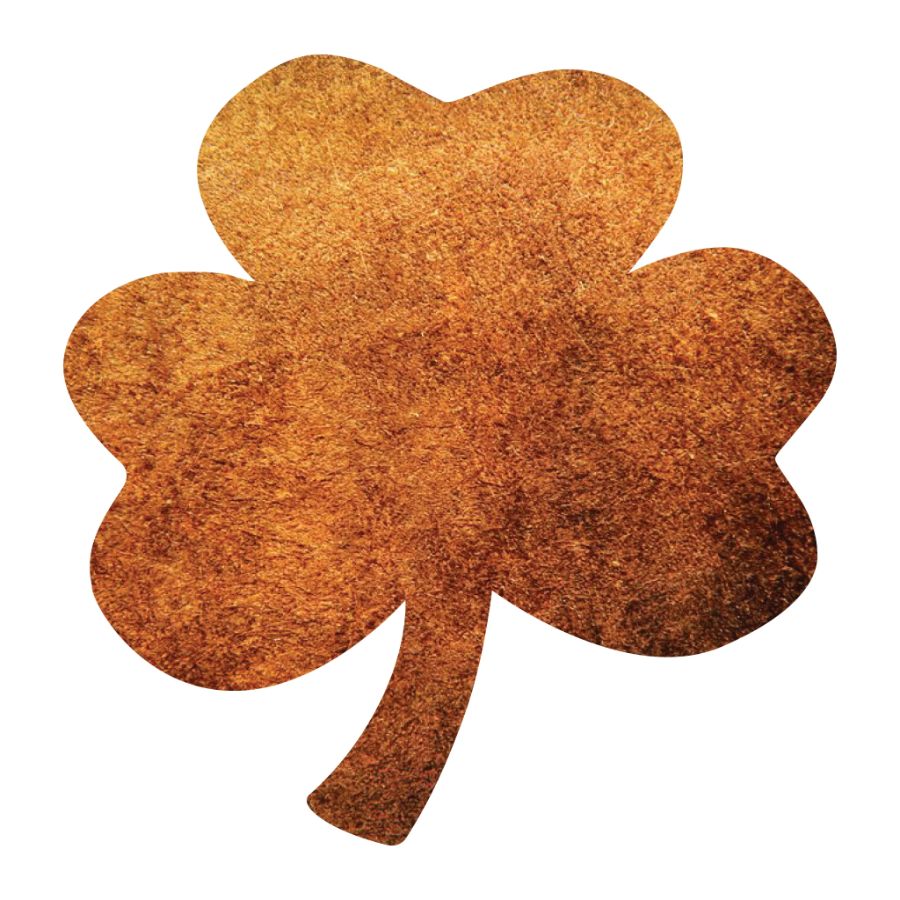 Metal Rusted Shamrock - Reflective Sticker at Sticker Shoppe