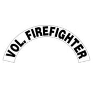 Vol. Firefighter - Standard Reflective Helmet Crescent Rocker at ...