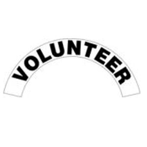 Volunteer - Standard Reflective Helmet Crescent Rocker at Sticker Shoppe