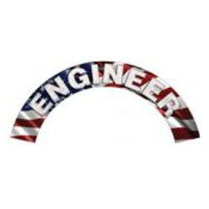 Engineer - American Flag Reflective Helmet Crescent Rocker at Sticker ...