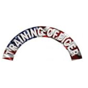 Training Officer - American Flag Reflective Helmet Crescent Rocker at ...