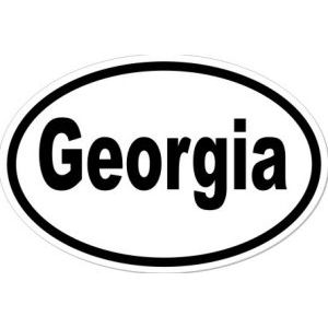 Georgia - Oval Sticker at Sticker Shoppe