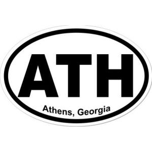 Athens Georgia - Oval Sticker at Sticker Shoppe