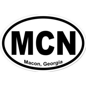 Macon Georgia - Oval Sticker at Sticker Shoppe