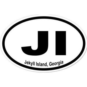 Jekyll Island Georgia - Oval Sticker at Sticker Shoppe
