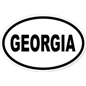 GEORGIA - Oval Sticker at Sticker Shoppe